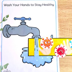 Wash Your Hands Printable Activity for Toddler, Preschool Homeschool ...
