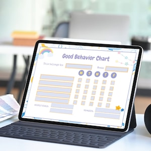 Behavior Chart for Kids, Editable Behavior Chart for Kids, Printable ...