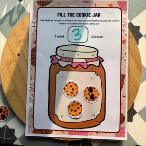 Cookies Number Matching Game Printable | Preschool Counting Activity ...