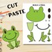 Frog Craft for Kids, Cut and Paste Activity Toddler, Fine Motor Skills ...