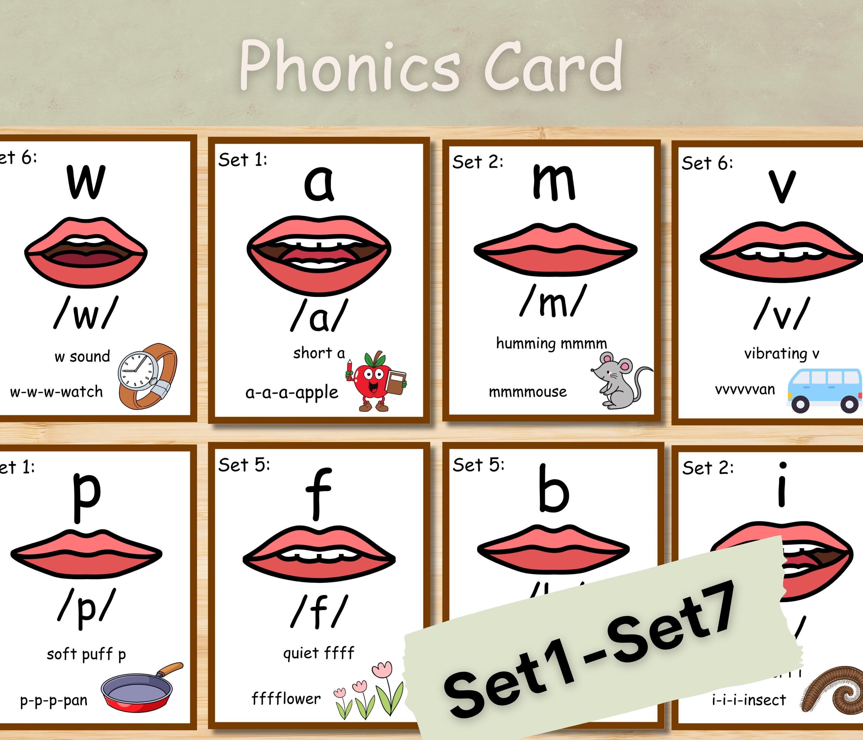 Phonics Flashcards: Early Learning Alphabet Sound Cards (digital ...