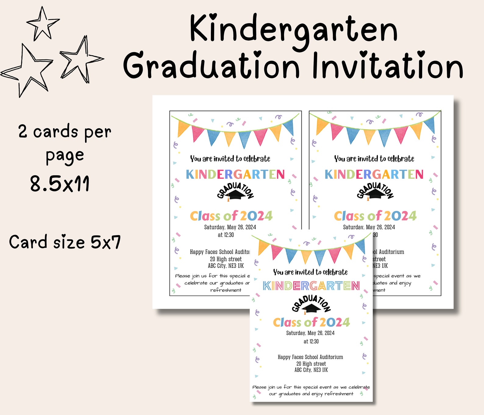 Editable Graduation Bundle, Preschool Graduation Program, Kindergarten ...