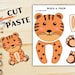 Tiger Cut Paste Activity, Preschool Cutting Practice, Kindergarten ...