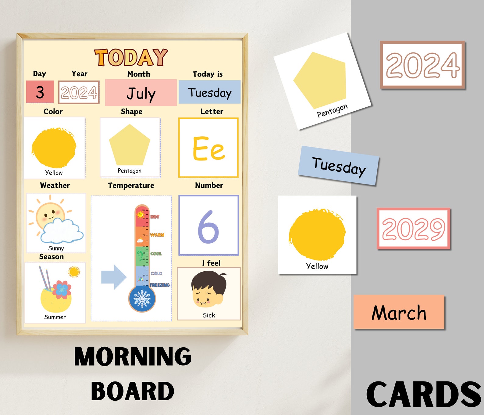 Morning Board Circle Time Homeschool, Morning Board Calendar Toddler ...