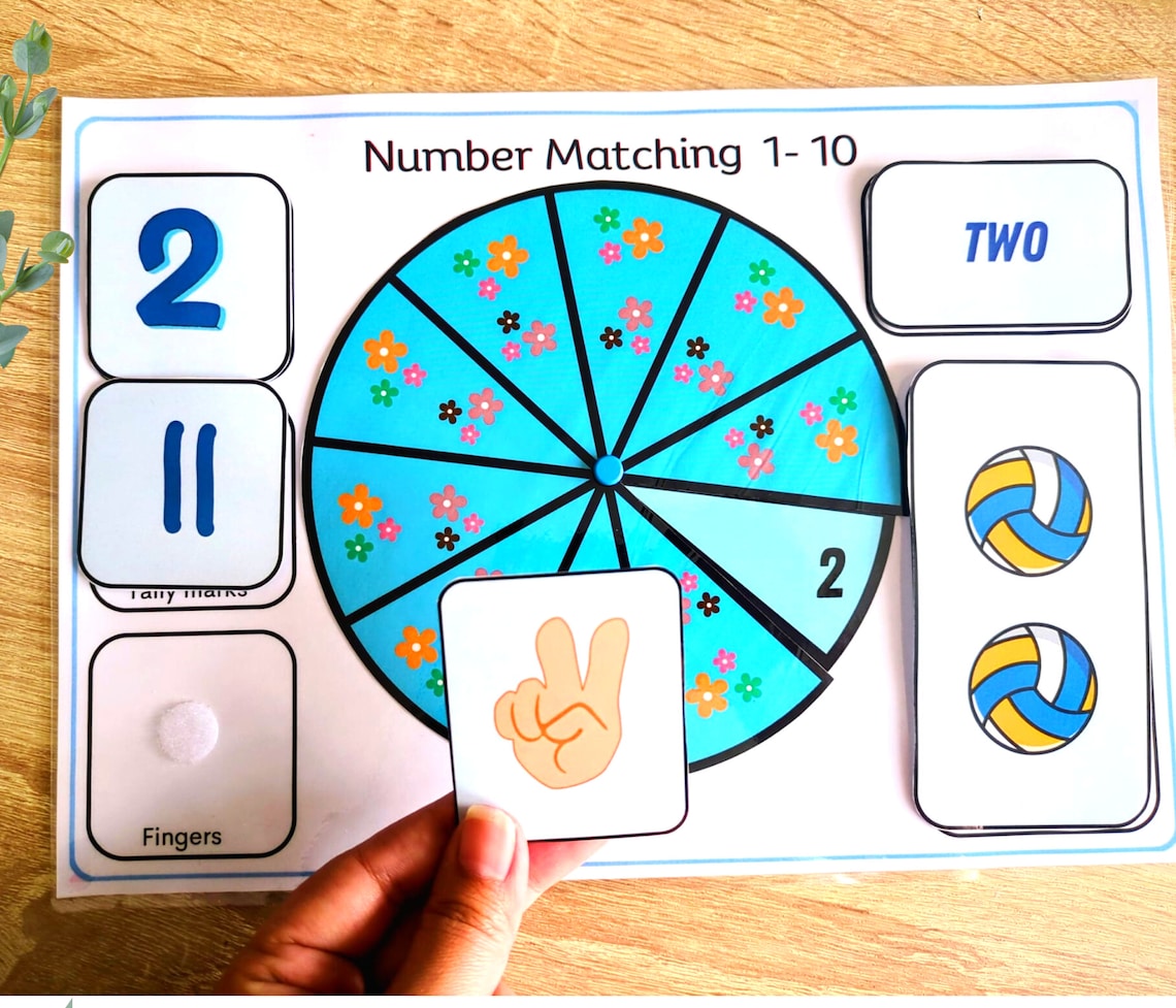 Montessori Numbers Matching Activity for Toddlers, Montessori Busy Book ...
