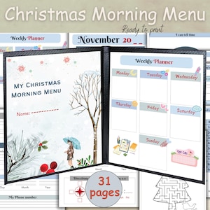 Morning Menu Christmas, Morning Menu Homeschool Prek , Morning Menu ...