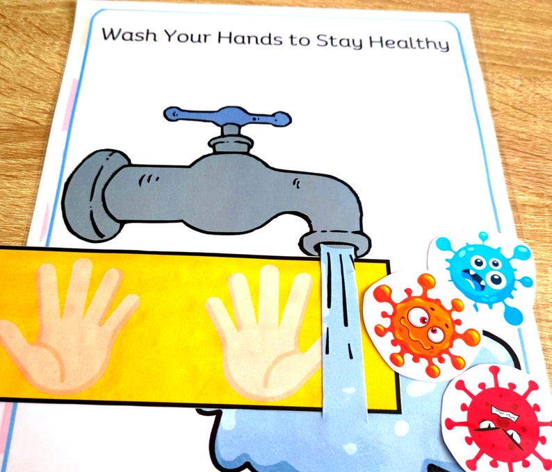 Wash Your Hands Printable Activity for Toddler, Preschool Homeschool ...