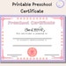 Editable Preschool Graduation Certificate, Printable Graduation Diploma ...