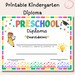 Editable Preschool Graduation Diploma , Graduation Certificate, Last ...