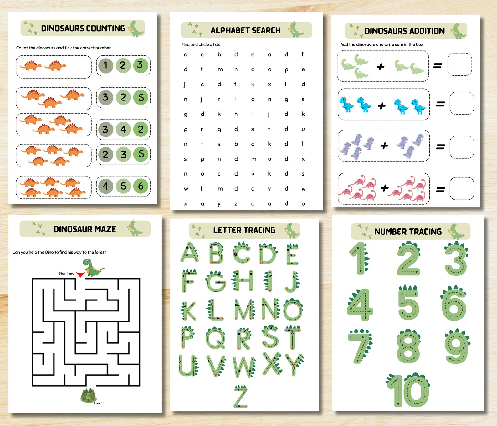 Dinosaur Morning Menu Homeschool, Toddler Morning Basket Printable ...