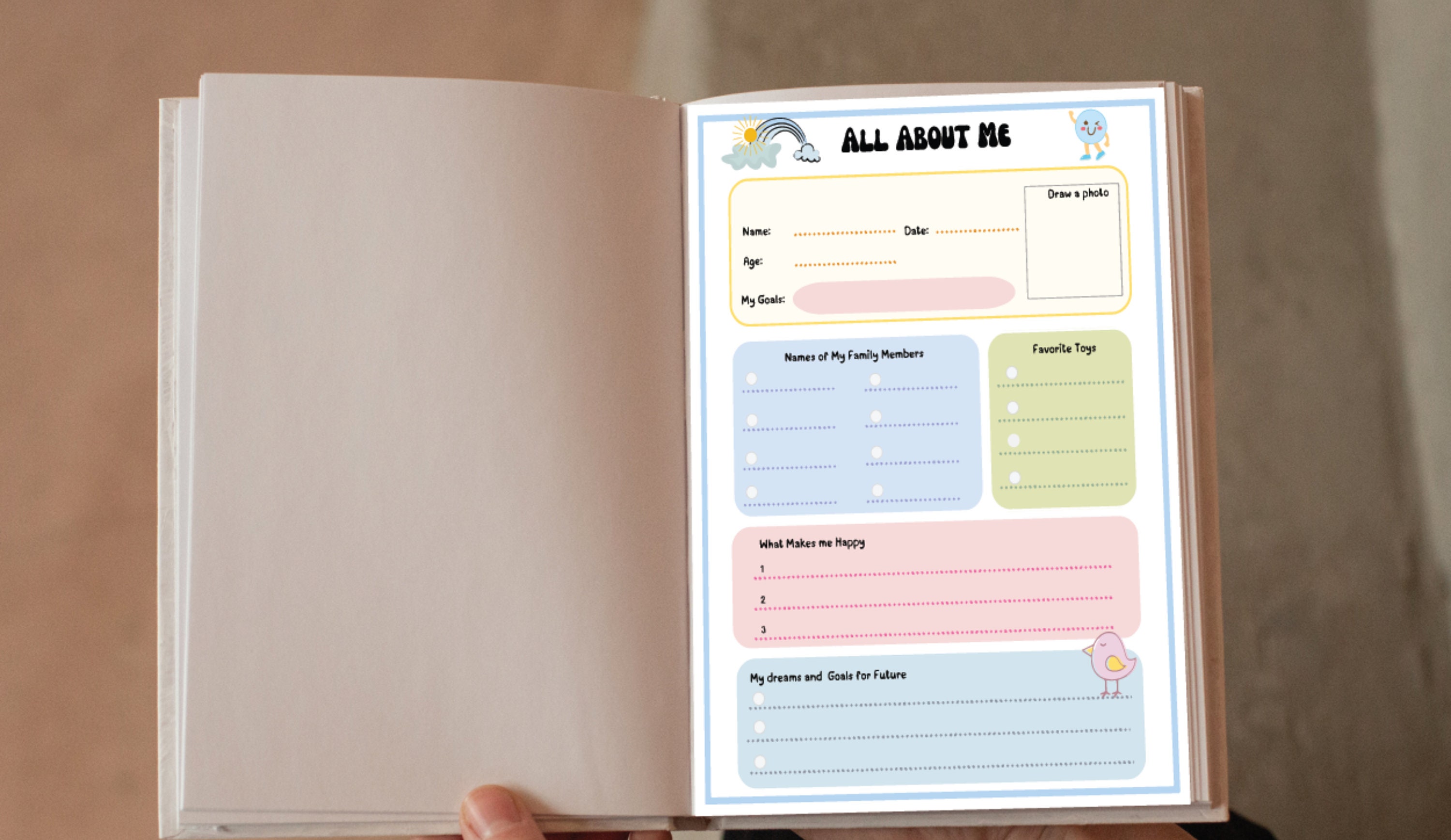 Kids Gratitude Journal Printable, 5-minute Gratitude Journal ...