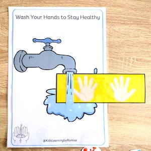Wash Your Hands Printable Activity for Toddler, Preschool Homeschool ...