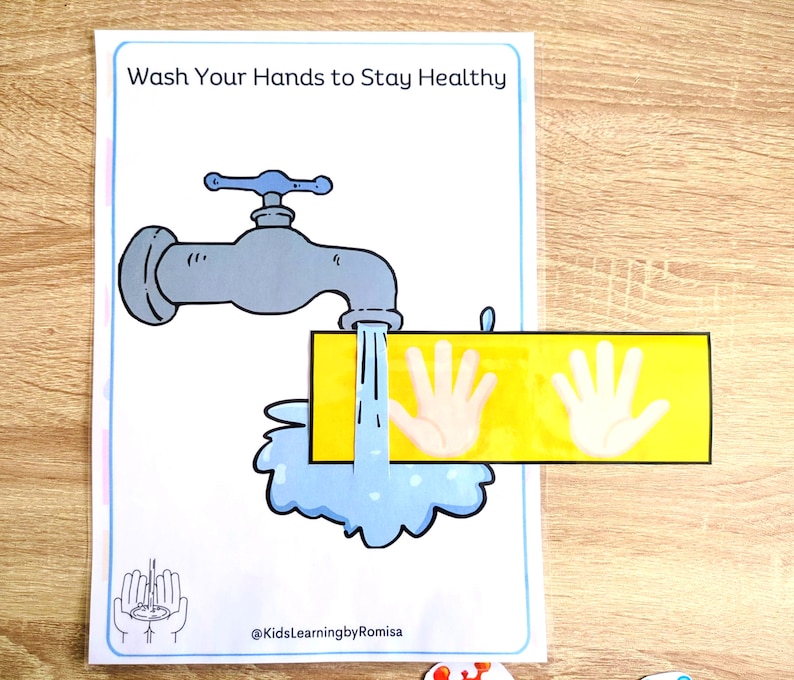 Wash Your Hands Printable Activity for Toddler, Preschool Homeschool ...