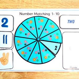 Montessori Numbers Matching Activity for Toddlers, Montessori Busy Book ...