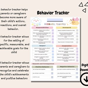 Kids Behavior Chart, Kids Responsibility Chart, Behavior and Chore ...