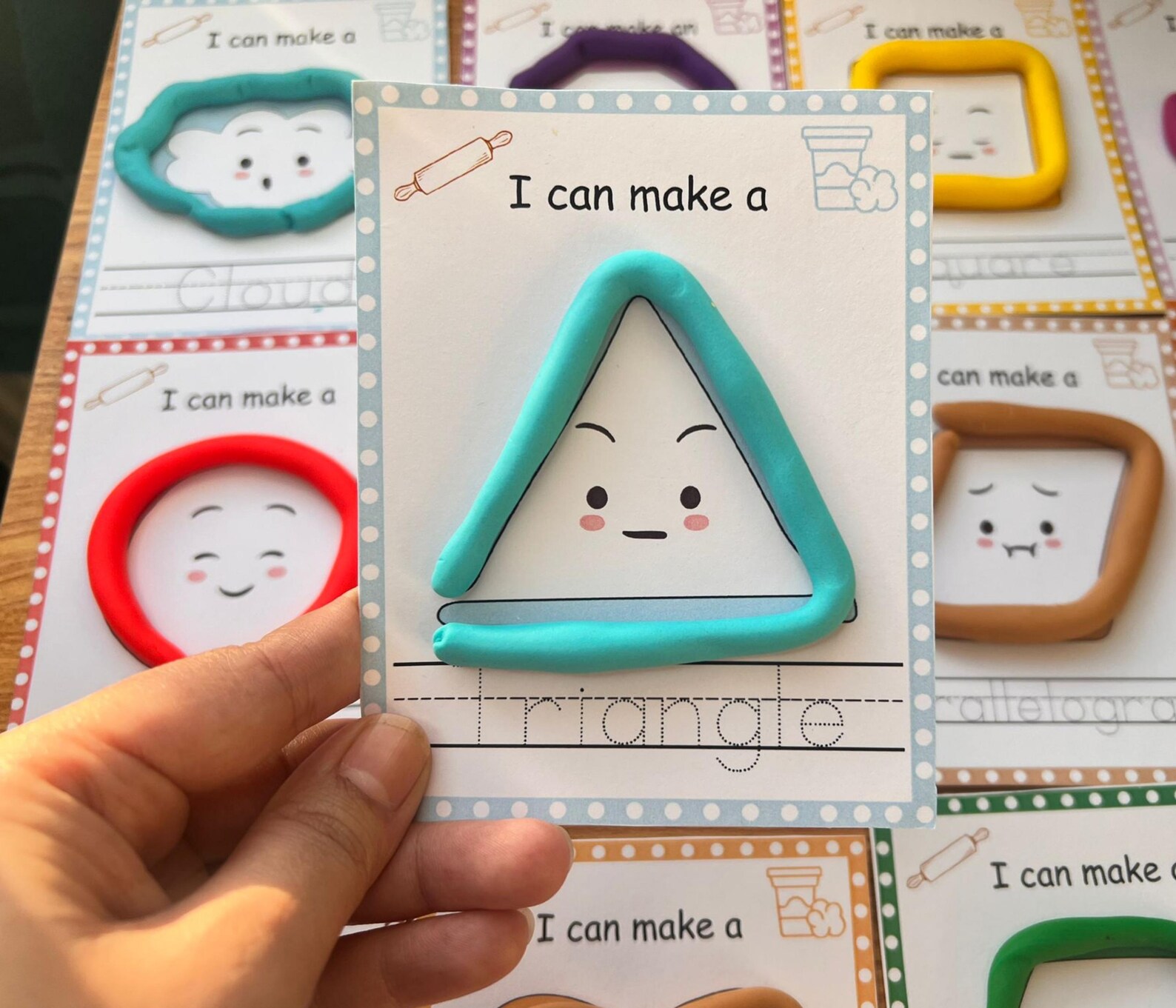 Play Dough Mats Printable, Shapes Play Dough Mats, Homeschool ...