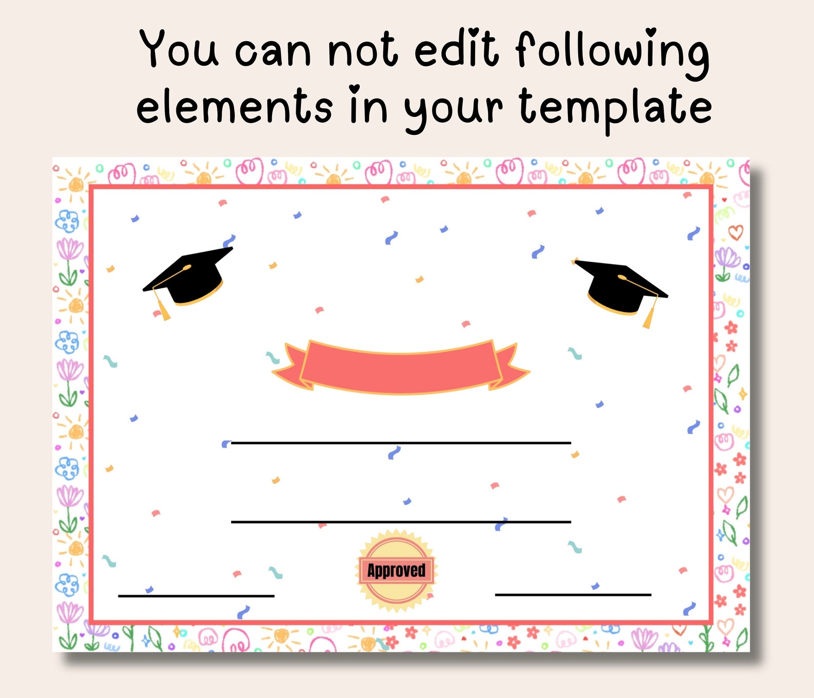 Editable Kindergarten Graduation Certificate, Printable Kindergarten ...