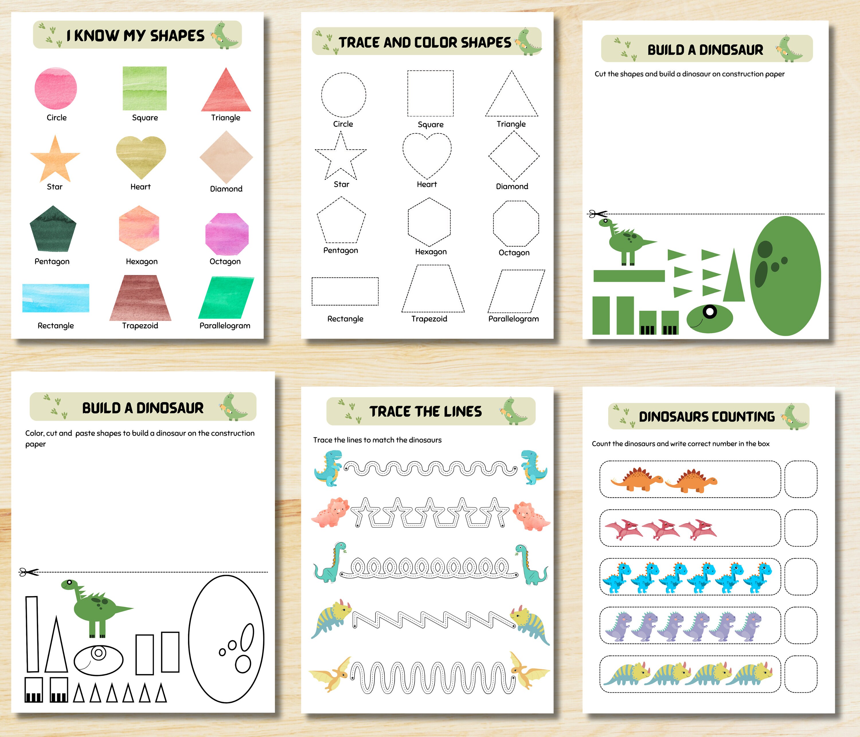 Dinosaur Morning Menu Homeschool, Toddler Morning Basket Printable ...