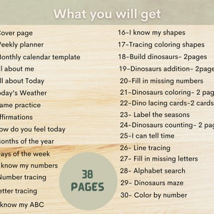 Dinosaur Morning Menu Homeschool, Toddler Morning Basket Printable ...