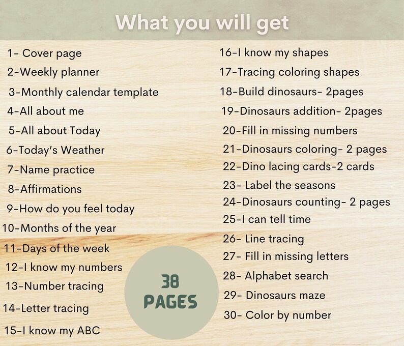 Dinosaur Morning Menu Homeschool, Toddler Morning Basket Printable ...