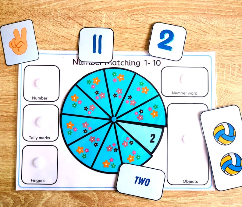 Montessori Numbers Matching Activity for Toddlers, Montessori Busy Book ...