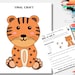 Tiger Cut Paste Activity, Preschool Cutting Practice, Kindergarten ...