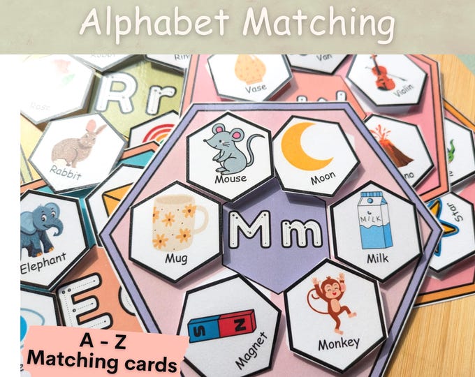 Insect Alphabet Flashcards Printable for Kids | Alphabet Match |letter ...