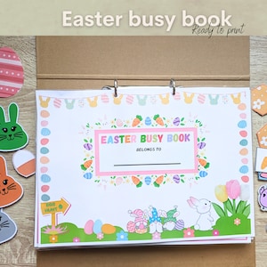 Easter Preschool Learning Binder, Printable Easter Busy Book, Child ...