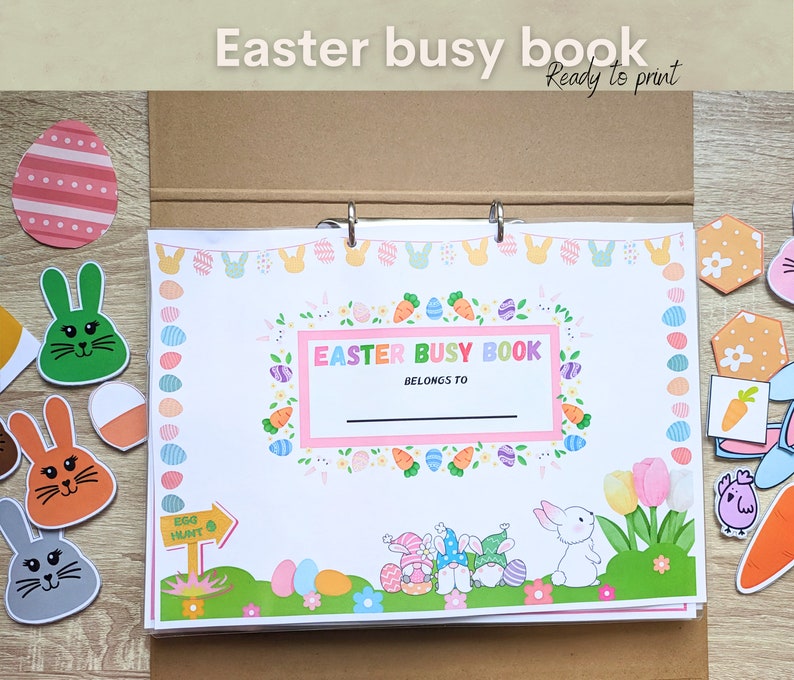 Easter Preschool Learning Binder, Printable Easter Busy Book, Child ...