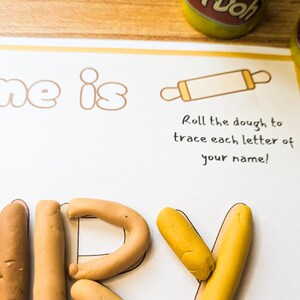 Personalized Name Play Dough Mat, Kindergarten Name Mats, Preschool ...