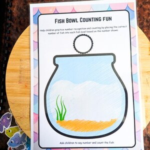 Fish Bowl Number Matching Game Printable, Preschool Math Center ...