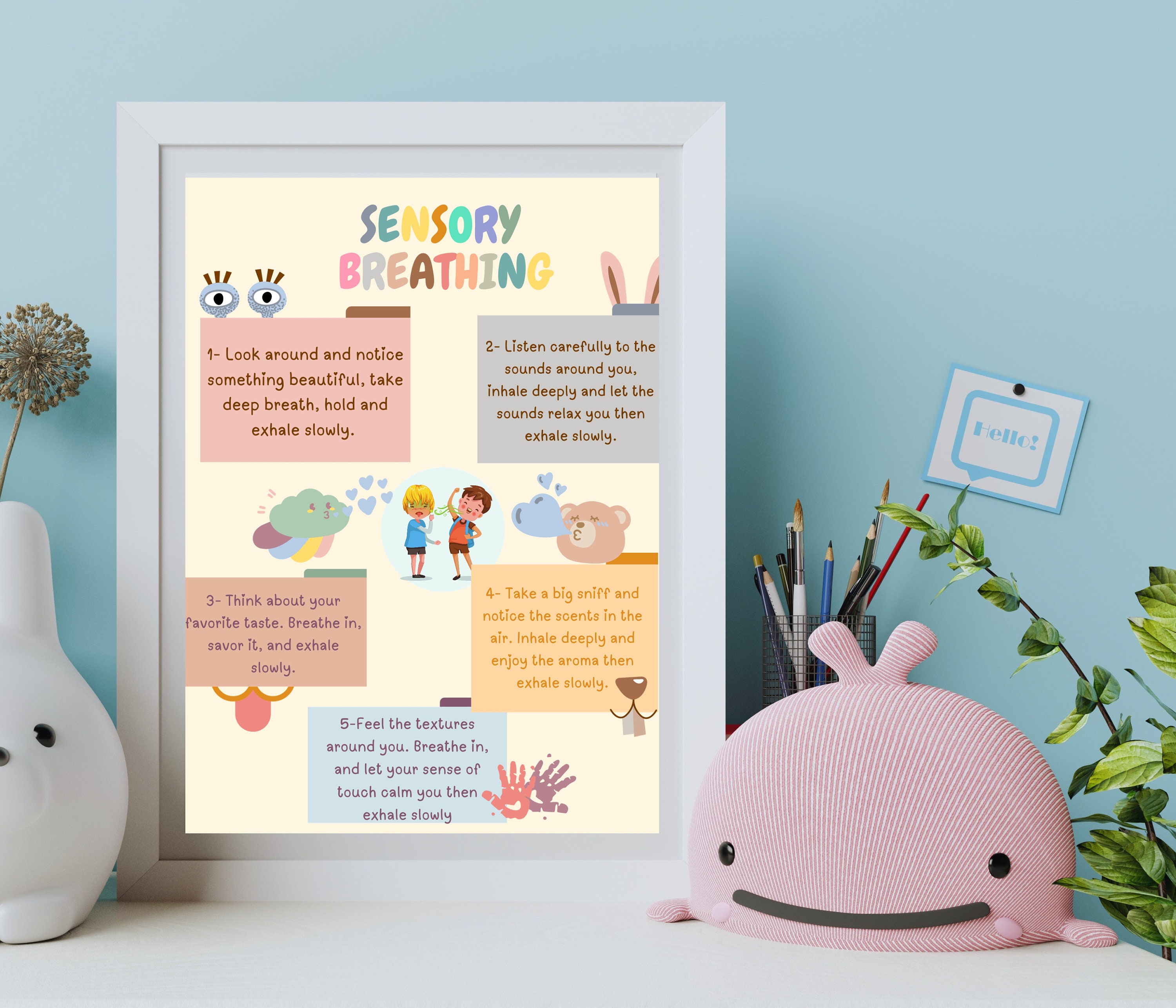 Mindfulness Breathing Exercise for Kids, Sensory Breathing Exercise ...