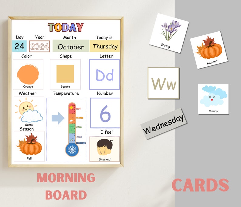 Morning Board Circle Time Homeschool, Morning Board Calendar Toddler ...