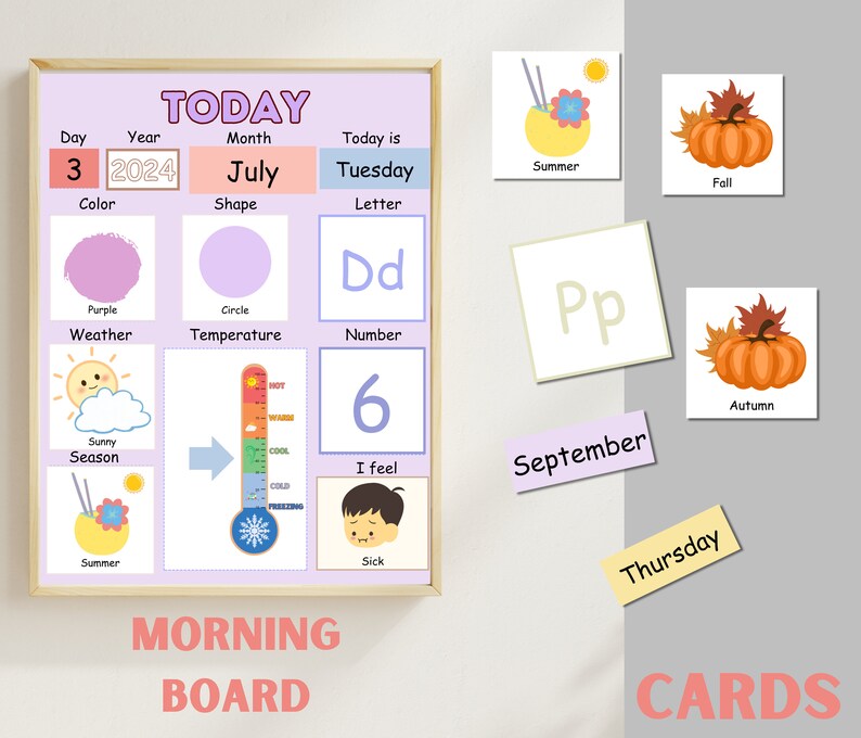 Homeschool Morning Board: Calendar, Weather Chart, Circle Time (digital ...