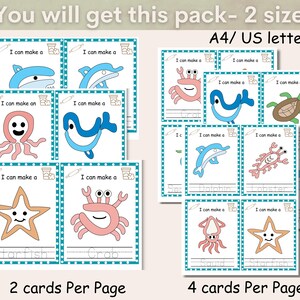 Ocean Animals Playdough Mats Printable, Montessori Learning Material ...