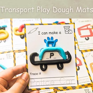Play Dough Mats Printable, Transport Kindergarten Play Dough Mats ...