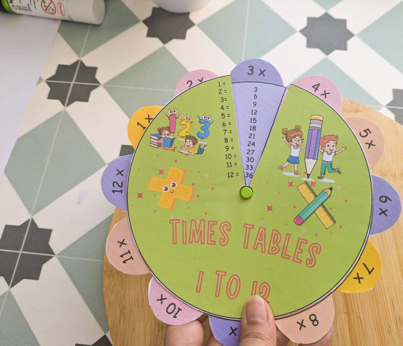 Multiplication Flower Wheel 1-12, Times Tables Flower, Times Tables ...