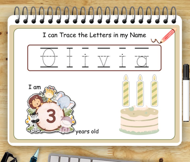 Name Tracing Worksheets, Kids Writing Practice, Custom Name Tracing ...