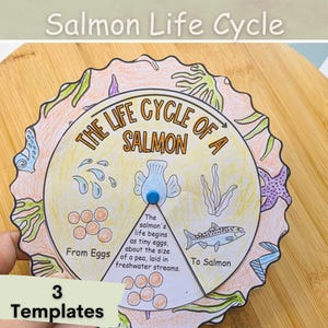 Life Cycle of a Salmon, Homeschool Science Unit Activity, Sequencing ...
