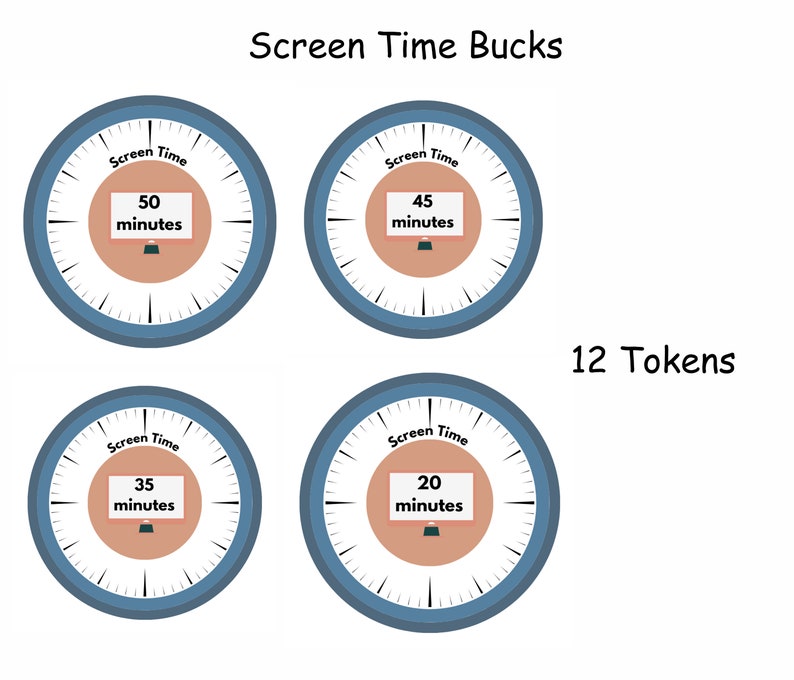 Screen Time Charts for Kids, Screen Time Rules, Screen Time Checklist ...