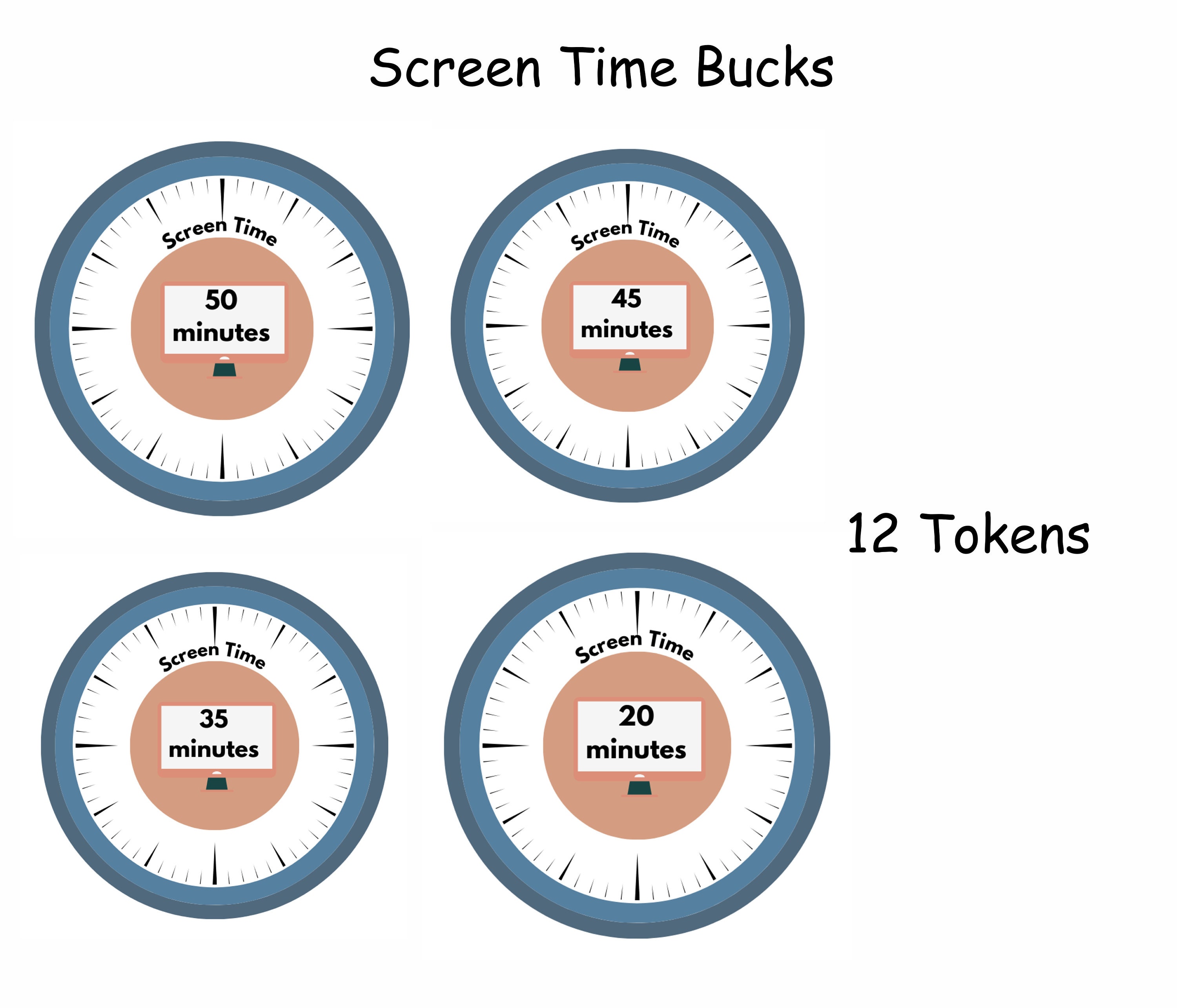 Screen Time Charts for Kids, Screen Time Rules, Screen Time Checklist ...
