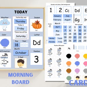 Morning Board Circle Time Homeschool, Preschool Circle Time Board ...