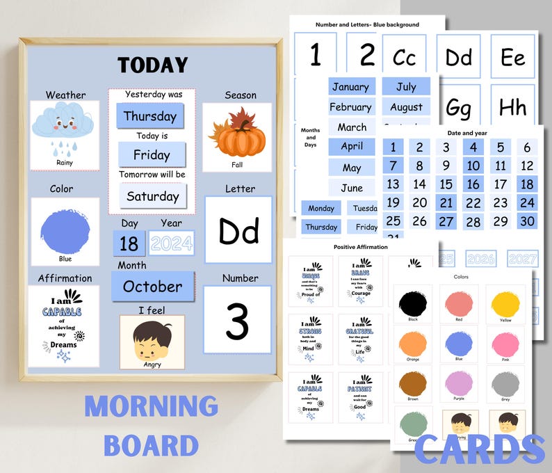 Morning Board Circle Time Homeschool, Preschool Circle Time Board ...
