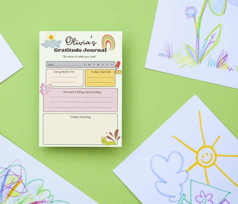 Gratitude Journal Printable for Kids Kids Mindfulness - Etsy