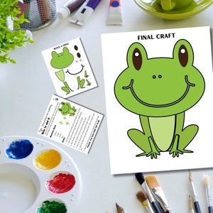 Frog Craft for Kids, Cut and Paste Activity Toddler, Fine Motor Skills ...