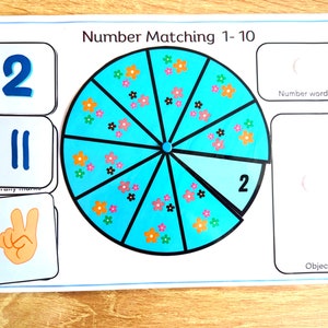Montessori Numbers Matching Activity for Toddlers, Montessori Busy Book ...
