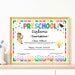 Editable Preschool Graduation Diploma , Graduation Certificate, Last ...