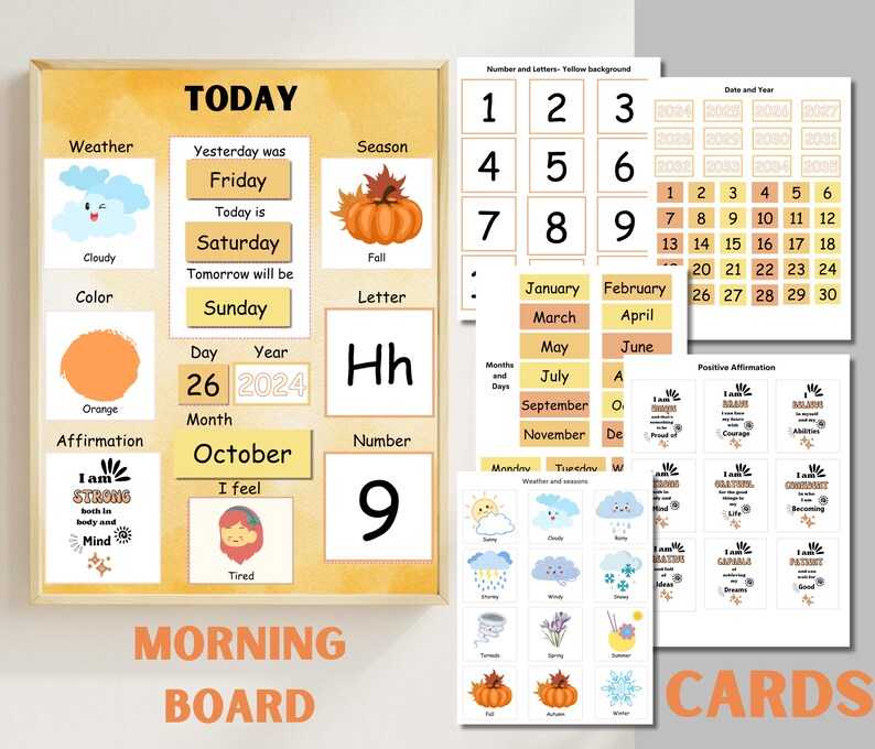 Morning Board Circle Time Homeschool, Preschool Circle Time Board ...