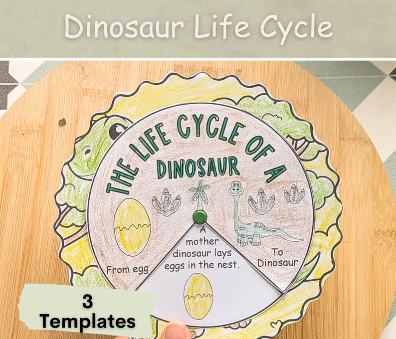 Life Cycle of a Dinosaur Wheel, Homeschool Science Unit Study ...