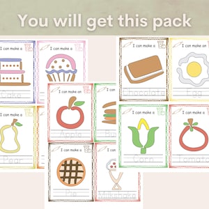 Play Dough Mats Food, Preschool Kindergarten Pre-k Learning Play Dough ...